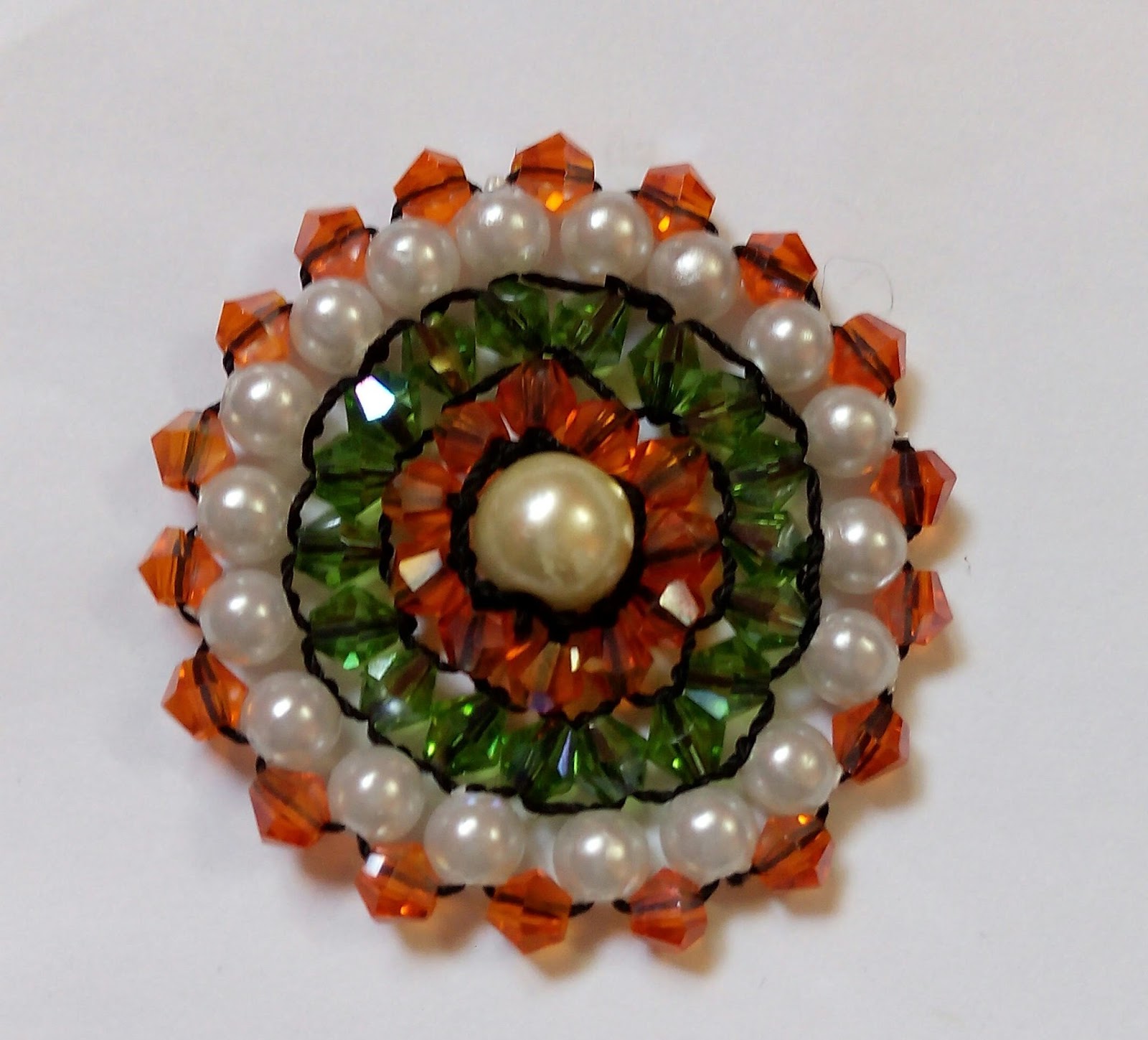 Beadination: Brick stitch around a bead