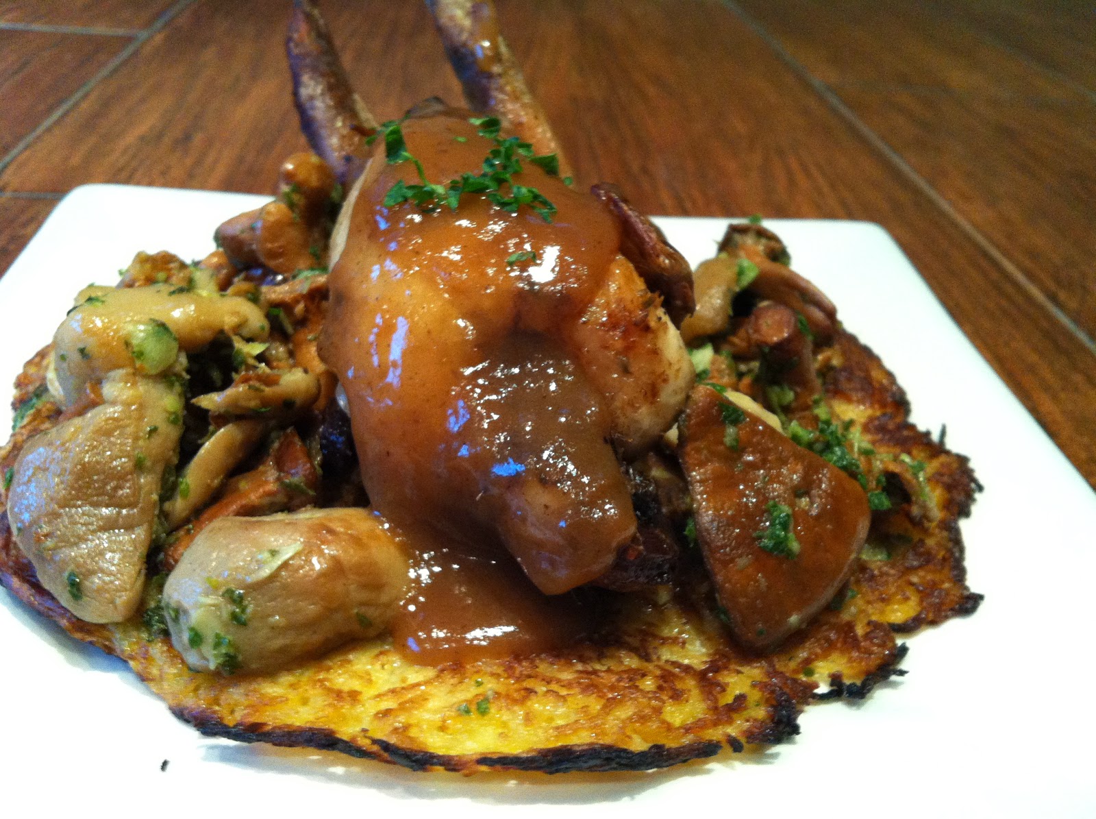 CAILLES FARCIES SAUCE AU PORTO