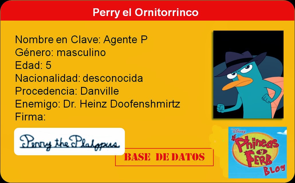 El blog de Phineas y Ferb: Perry/Agente P