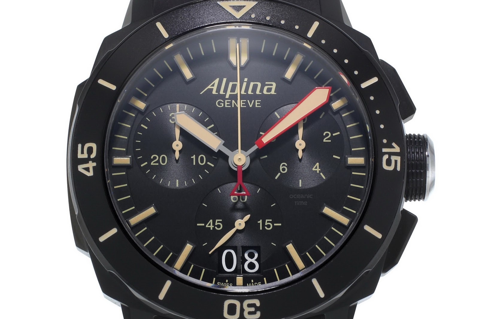 OceanicTime: ALPINA Seastrong DIVER 300 Chrono BLACK