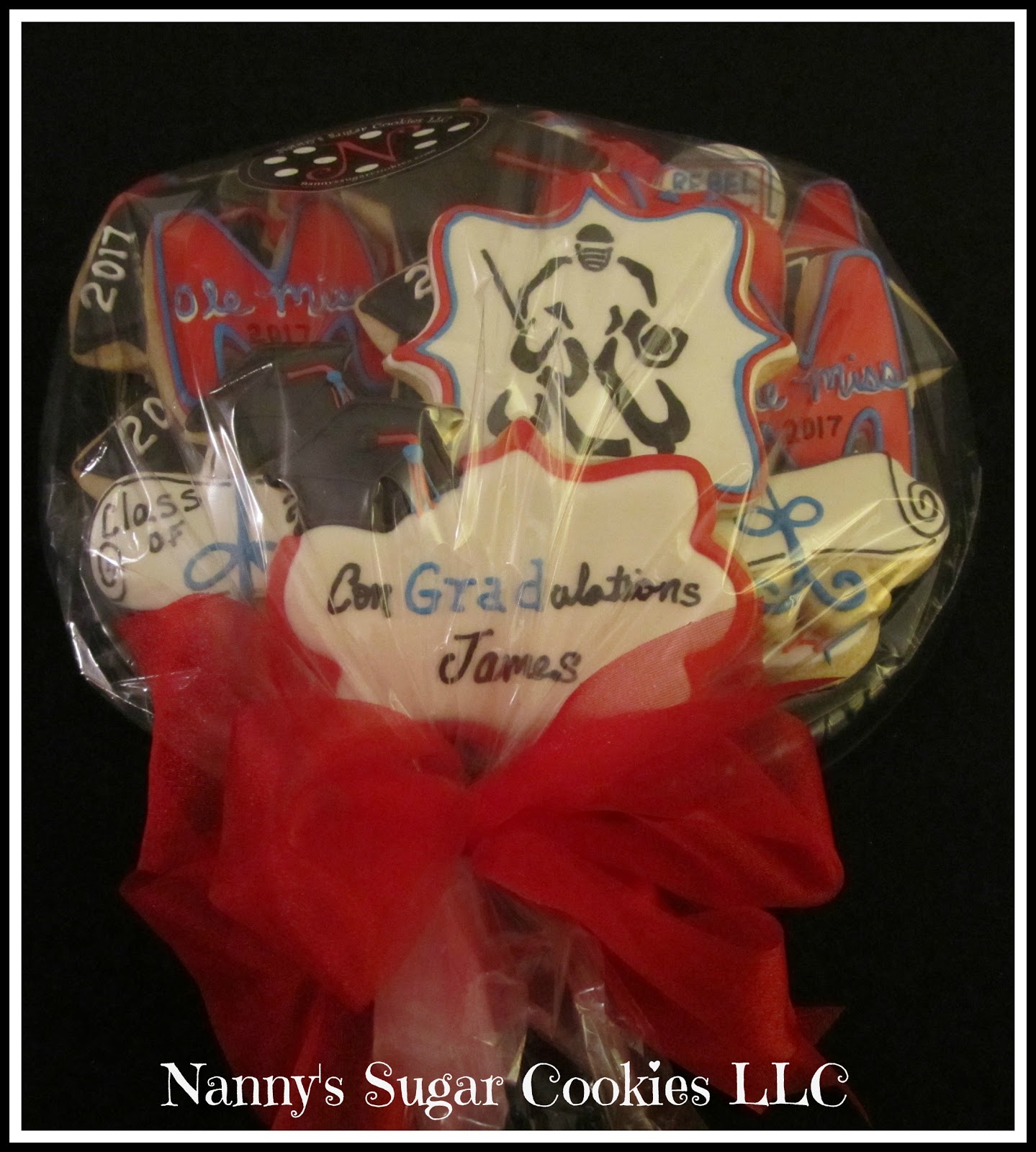 Nanny's Sugar Cookies LLC: Ole Miss Graduation Cookie Platter...