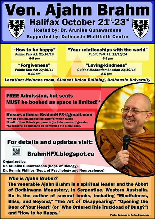 Venerable Ajahn Brahm in Halifax 2017