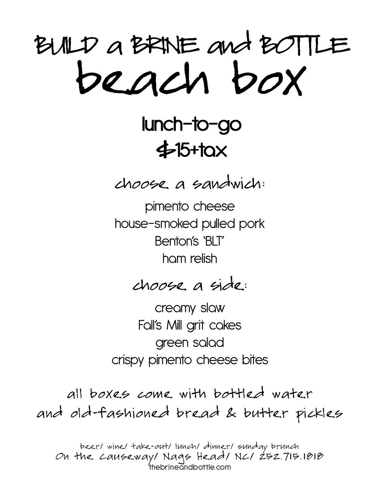 goings-on at the brine and bottle