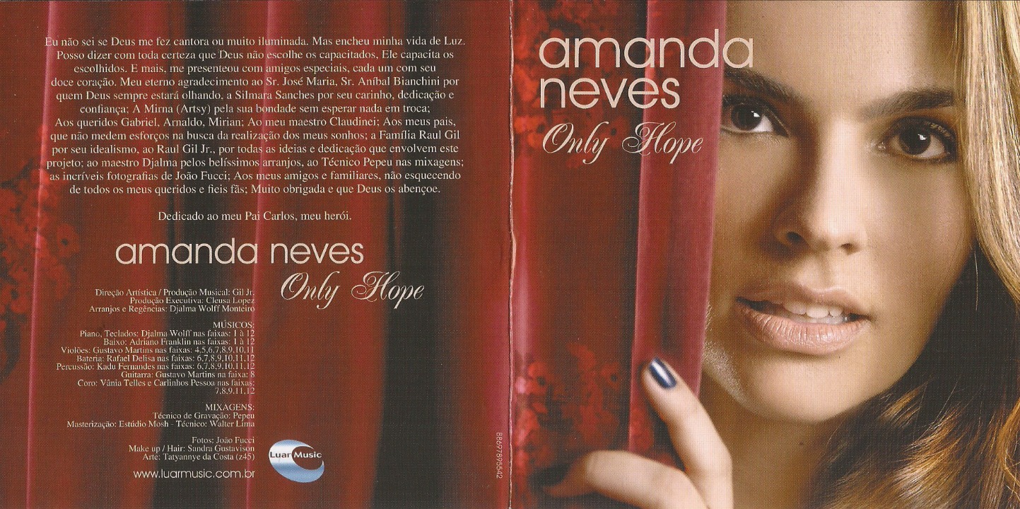 Encarte: Amanda Neves - Only Hope - Encartes Pop