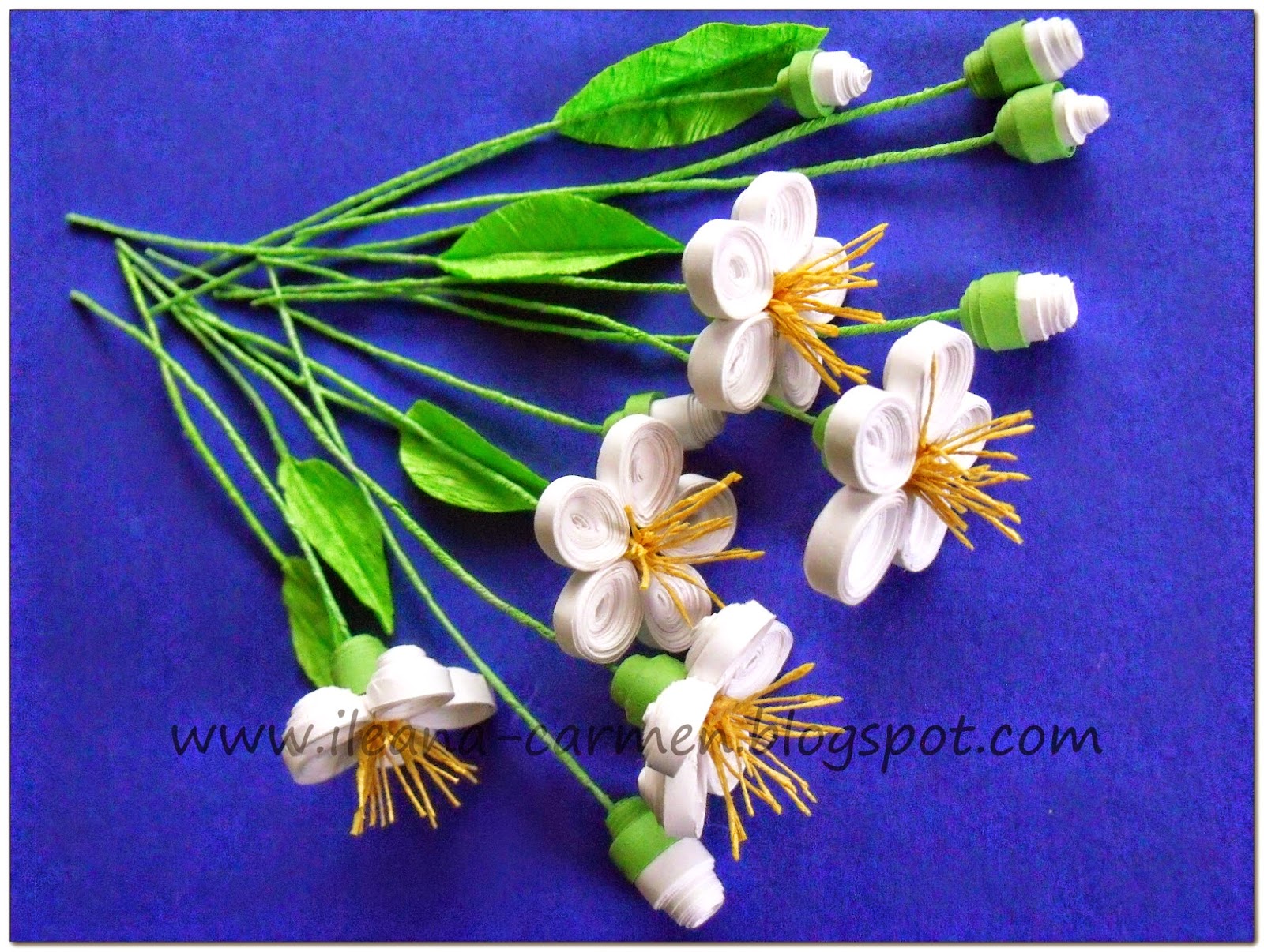 hobbies: TUTORIAL Quilling 3d - Blooming Branch with Cherry Flowers