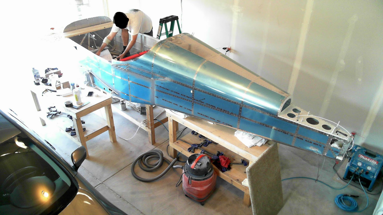 E's Van's RV-14A: Fuselage: Baggage area.