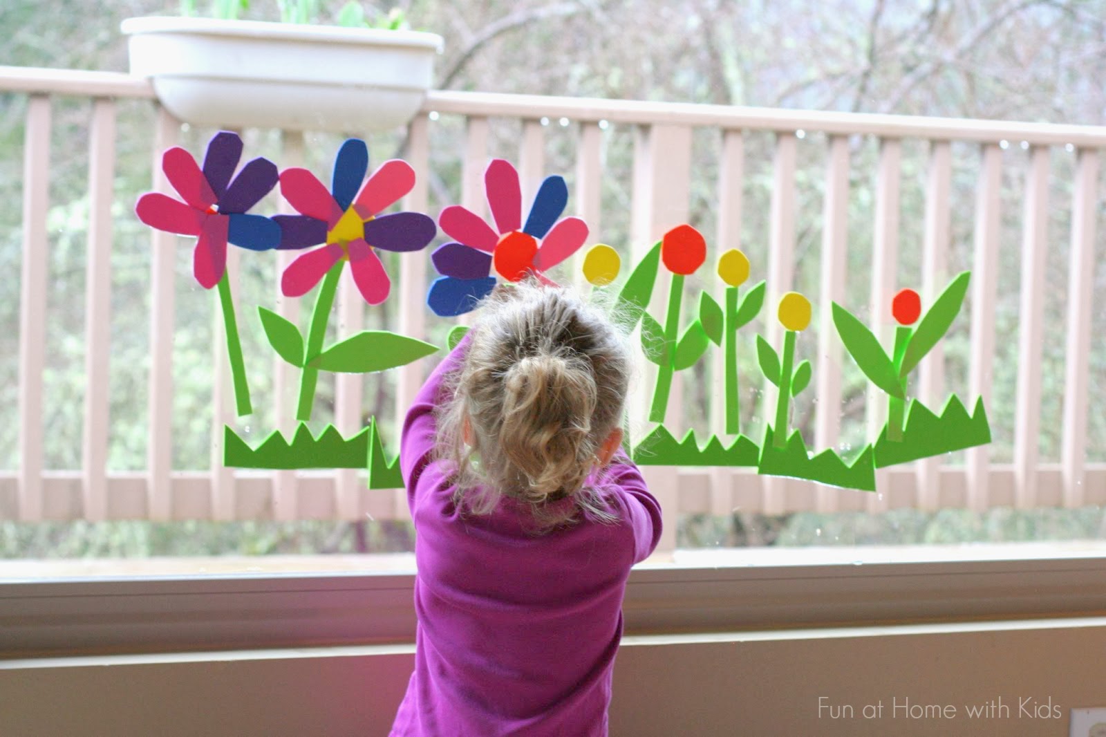 Reusable Spring Flowers Bath/Window Art