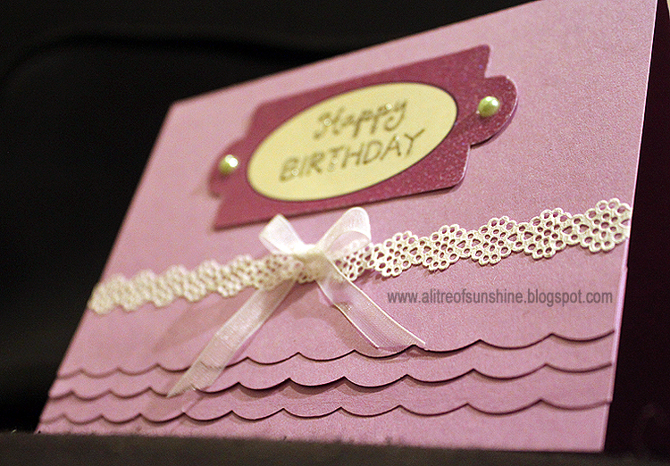 a litre of sunshine: Ruffled Birthday Card