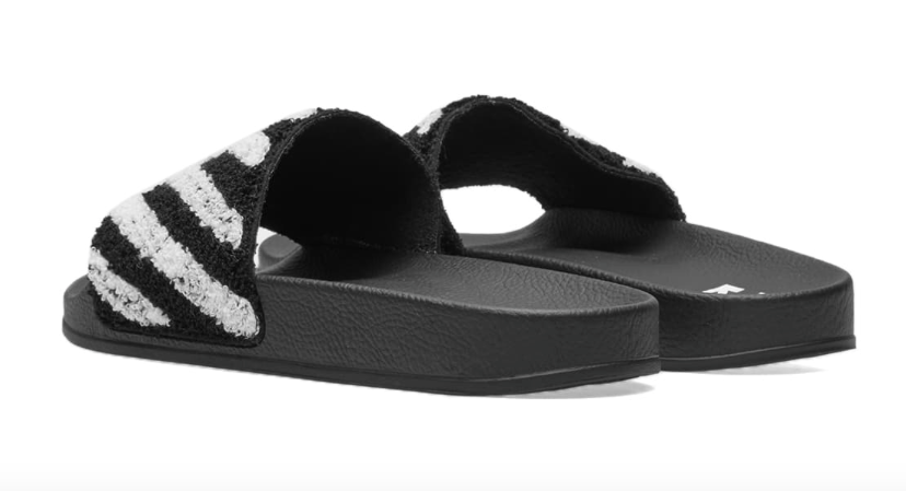 Slick-N-Slide: Off-White Flyknit Stripe Sliders | SHOEOGRAPHY