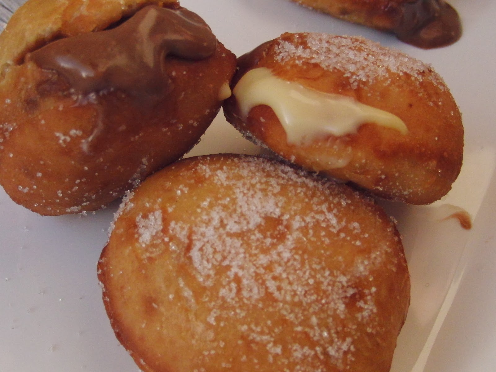Te hago un postre: Donuts sin agujero rellenos de crema de vainilla y ...