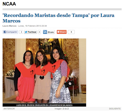El blog de mi colegio: Laura Marcos nos recuerda desde Tampa