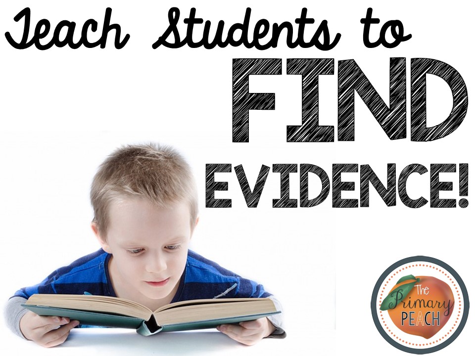 The Primary Peach: Workshop Wednesday: Finding Evidence with a {FREEBIE!}