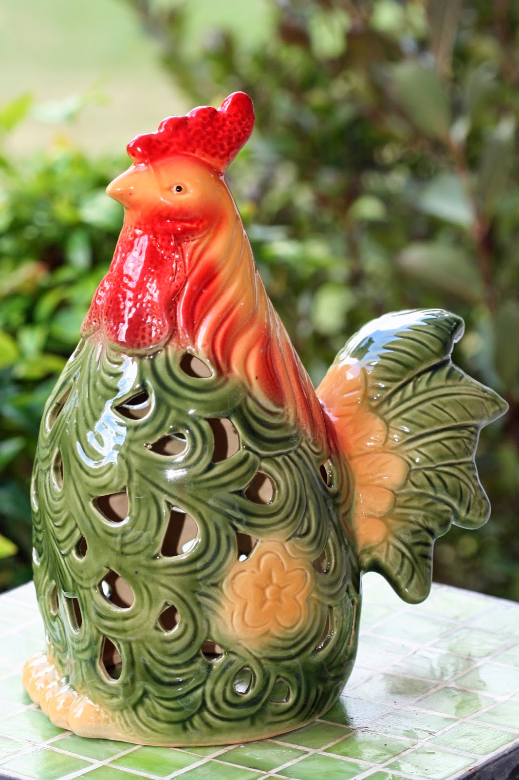 Simmer Me Pink: I just received my Pink Zebra Rooster Ceramic Shade! I ...