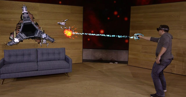 Microsoft revela controle do HoloLens e faz demonstração ao vivo ...
