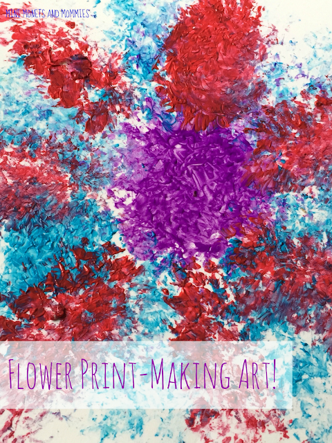 Mini Monets and Mommies: Kids' Flower Paint Print Art Activity