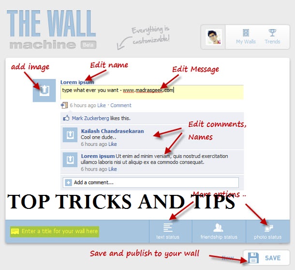 letsgrabit: Trick to Create Fake Status of anyone on Facebook