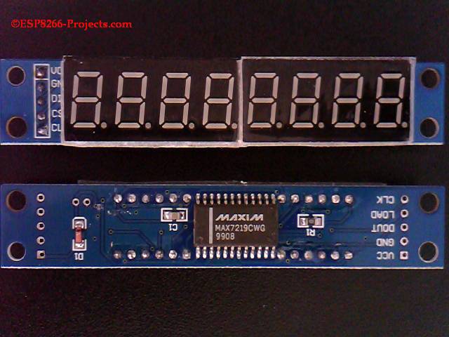 ESP8266 Projects: Mailbag Arrival !! MAX7219 - 8 Digit LED Display Driver