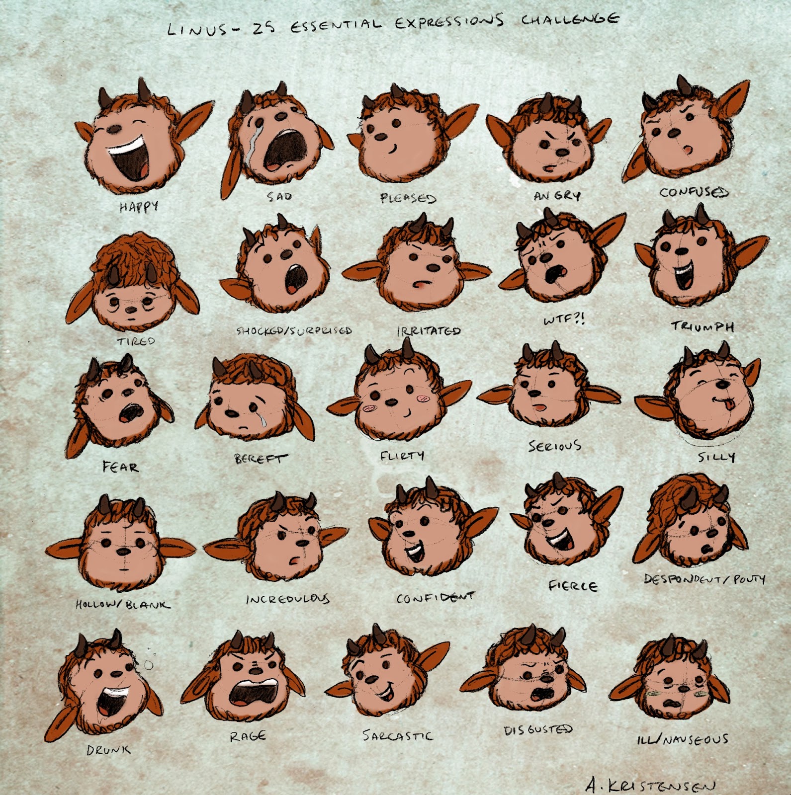 Tara's Drawing Jam: 25 Expression Challenge