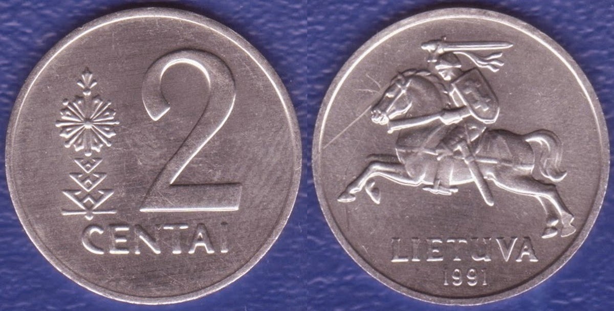 My coins collection: 2 Centai 1991