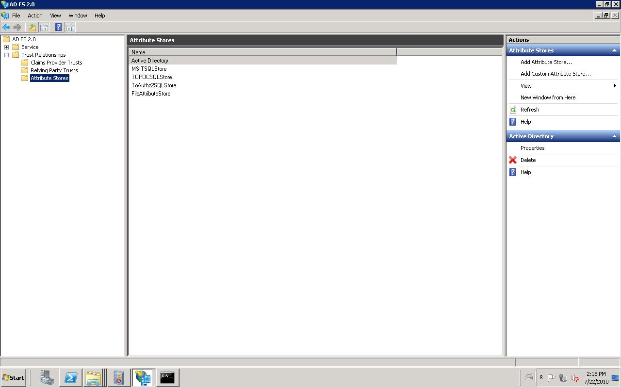 Share Point Stuff: How to set up a Custom Attribute Store in ADFS 2.0 Share Point Stuff: How to set up a Custom Attribute Store in ADFS 2.0
