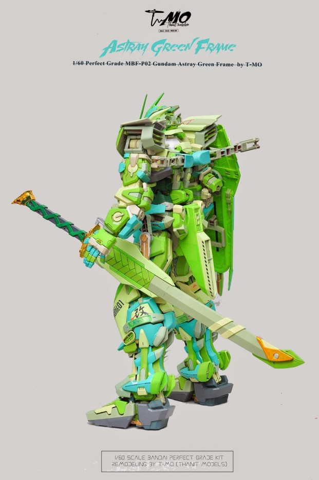 Custom Build: PG 1/60 Gundam Astray "Green Frame" + Tri Tactical Arms