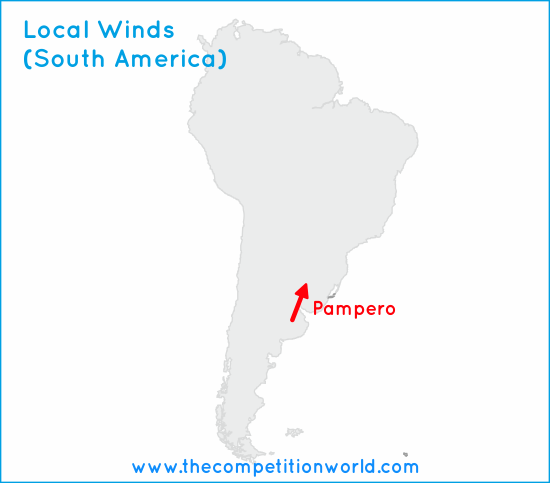 Continent Wise Classification and Distribution of Local Winds