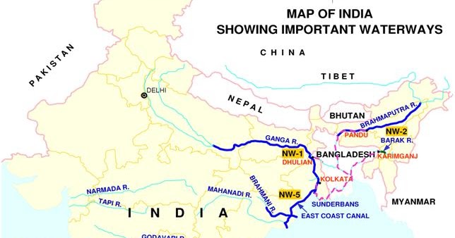 UPSC general studies and current affairs 2015: National Waterways of India
