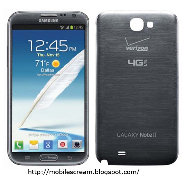 Next generation mobile phone: Samsung Galaxy Note® II (Verizon ...