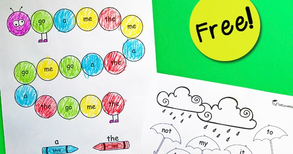 Spring Color by Sight Word | Totschooling - Toddler, Preschool ...