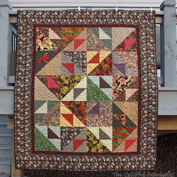 The Colorful Fabriholic: Autumn Forest Quilt, Finished