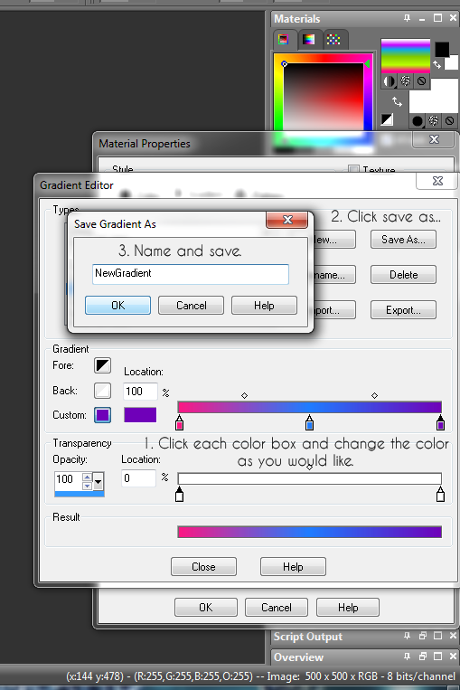 Finding Forever Designs: TUTORIAL: Customizing a Gradient -- Paint Shop Pro
