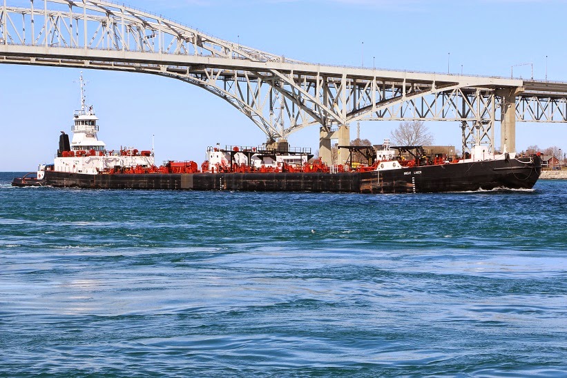 Michigan Exposures: The Tug Michigan and her Barge the Great Lakes