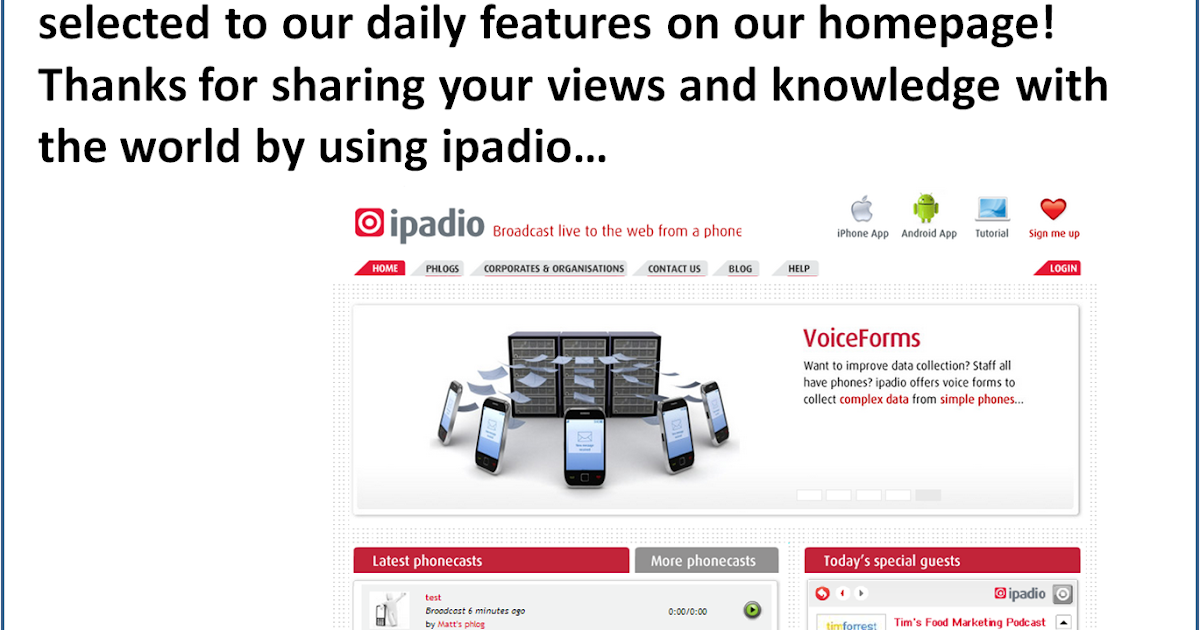 Tim Forrest Consulting: Tim Forrest's Food phonecasts recognized by ...