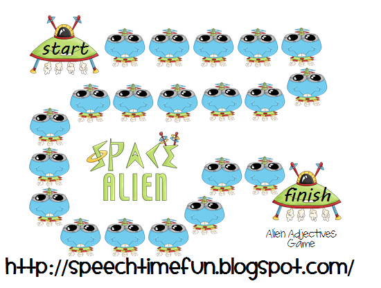 Adjective Aliens - Speech Time Fun: Speech and Language Activities