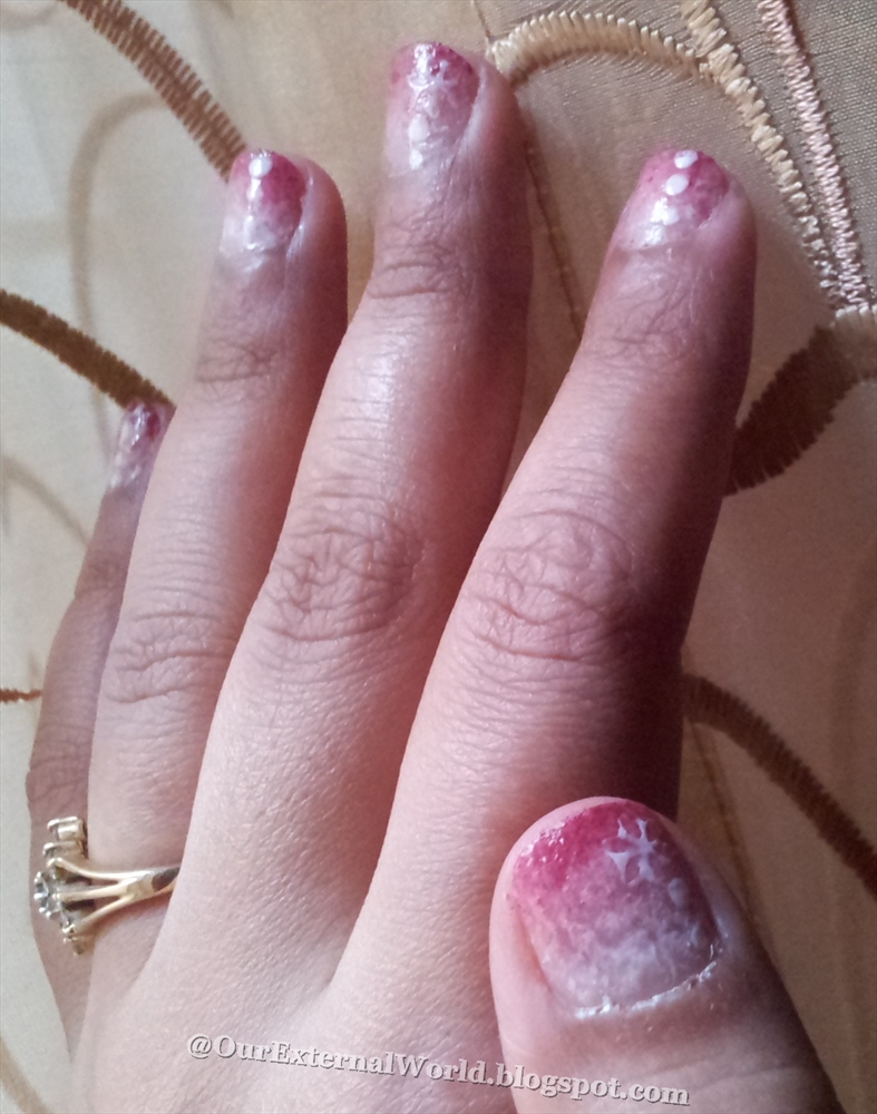 Sponging Nail Art - Soft Pink - tutorial