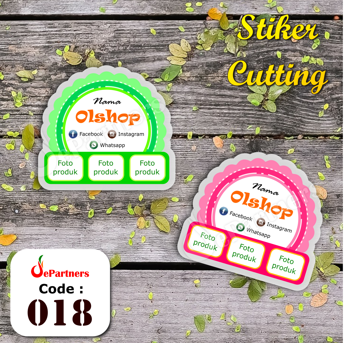 Percetakan Murah Balikpapan: DESAIN STIKER OLSHOP (STIKER CUTTING ...