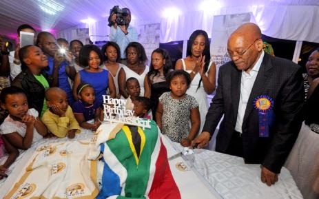 JACOB ZUMA OF SOUTH AFRICA CELEBRATES HIS BIRTHDAY WITH FAMILY