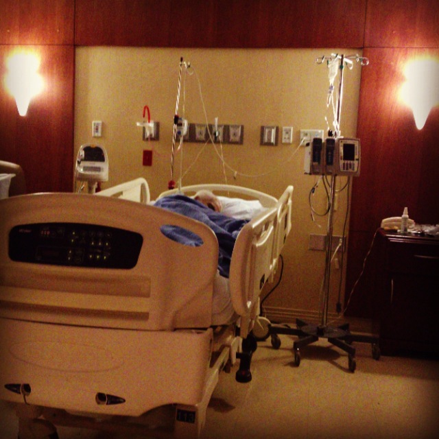 Private Hospital Room At Night