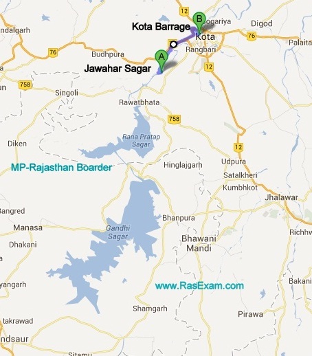 Gandhi Sagar Dam Map