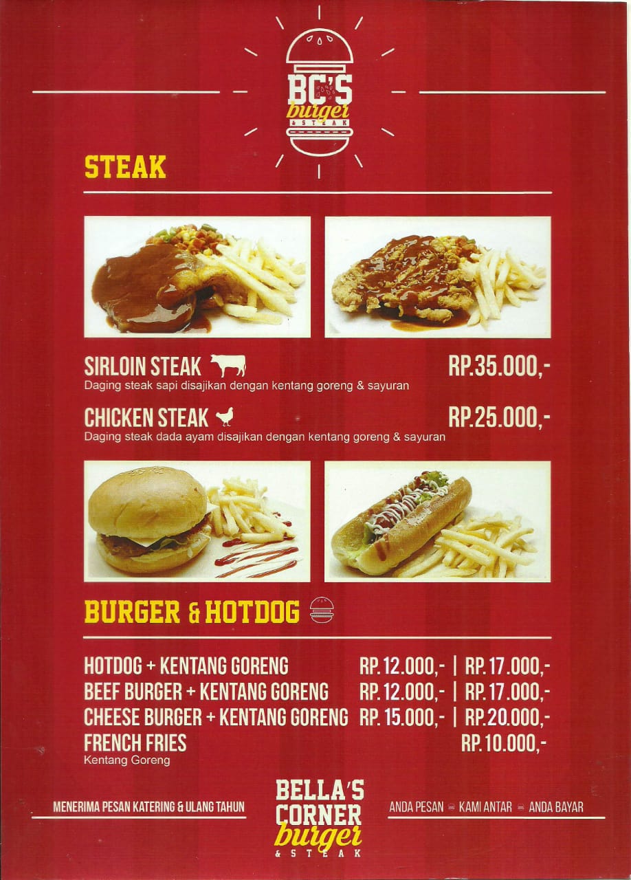 Daftar harga dan menu makanan di dapur kayu manis condet - Rinjani F&B