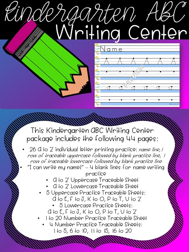 Creating Writing Centers in Kindergarten & 1st Grade! - Kindergarten ...