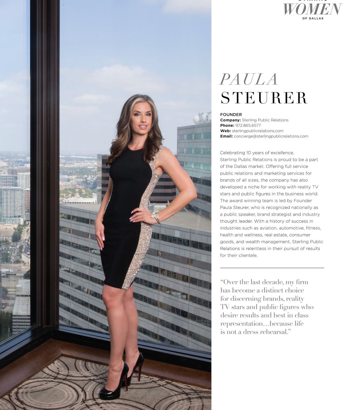 Paula Steurer Featured in Modern Luxury Dallas | Dynamic Women 2017 ...
