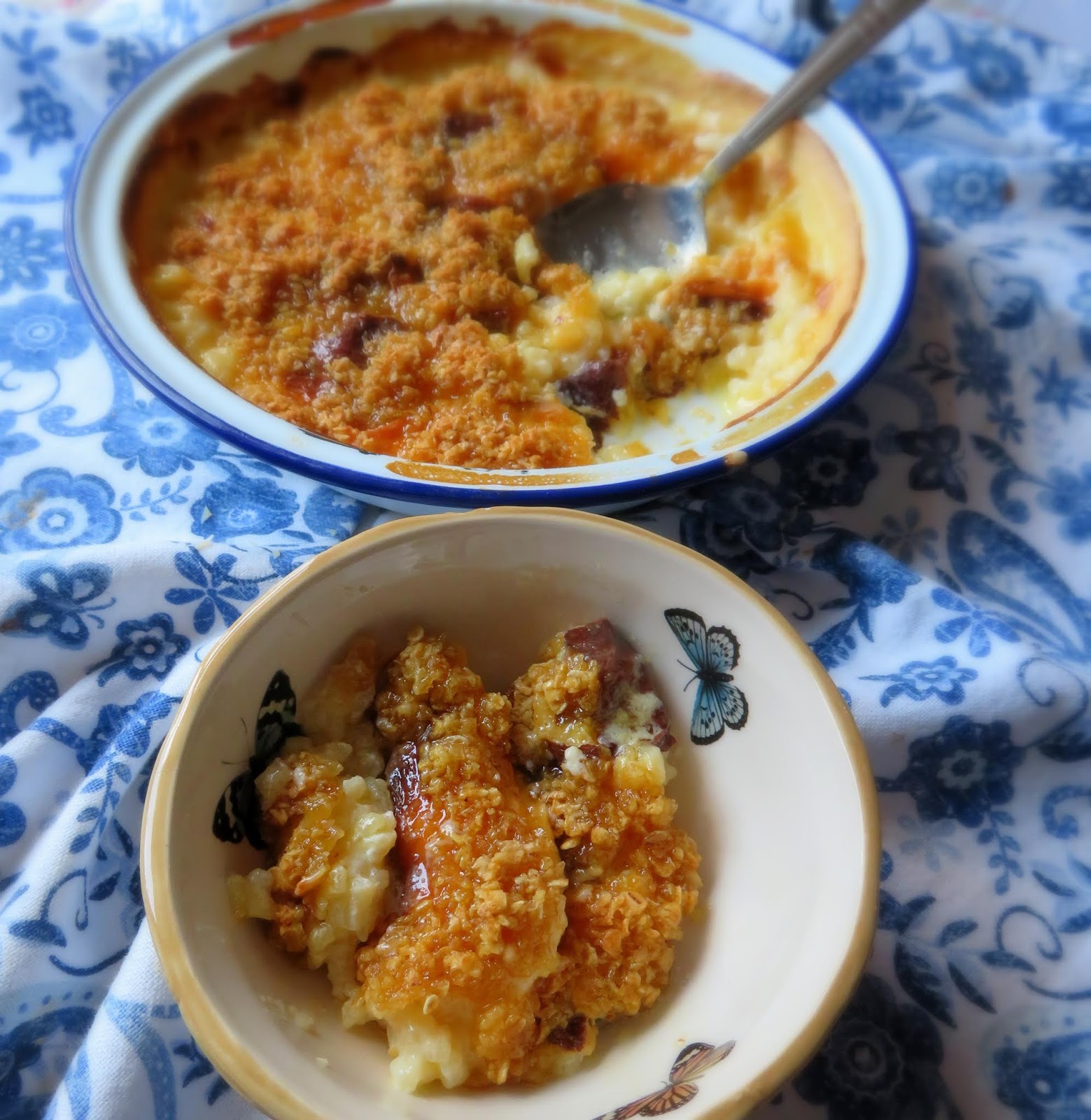 Flapjack Topped Rice Pudding | The English Kitchen