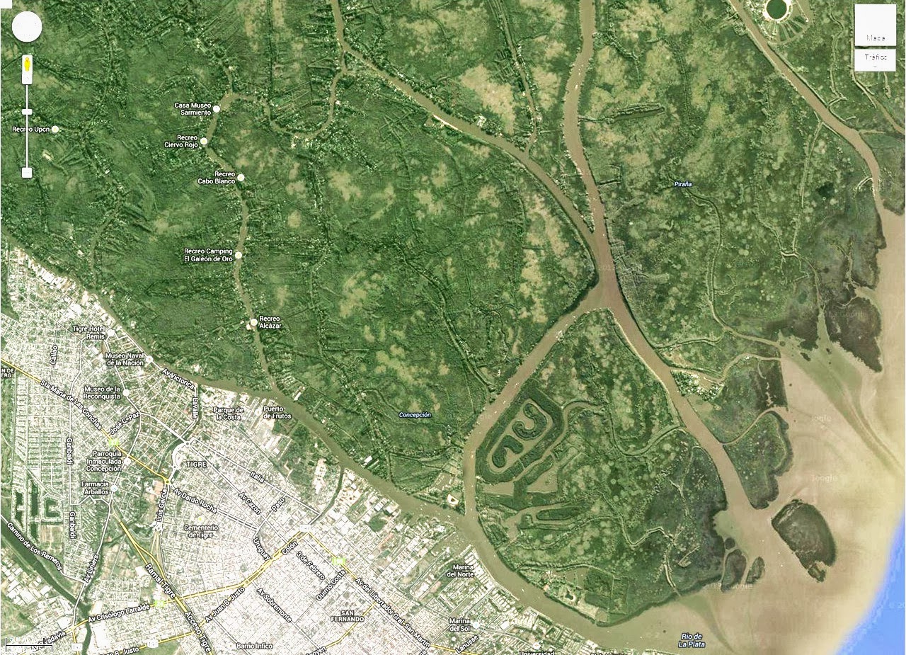 Mapas del Delta Tigre: Bitácoras del viajes ZigZagBlas