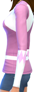 Tender Wolf's Den: Female Power Rangers shirts (Sims 4)