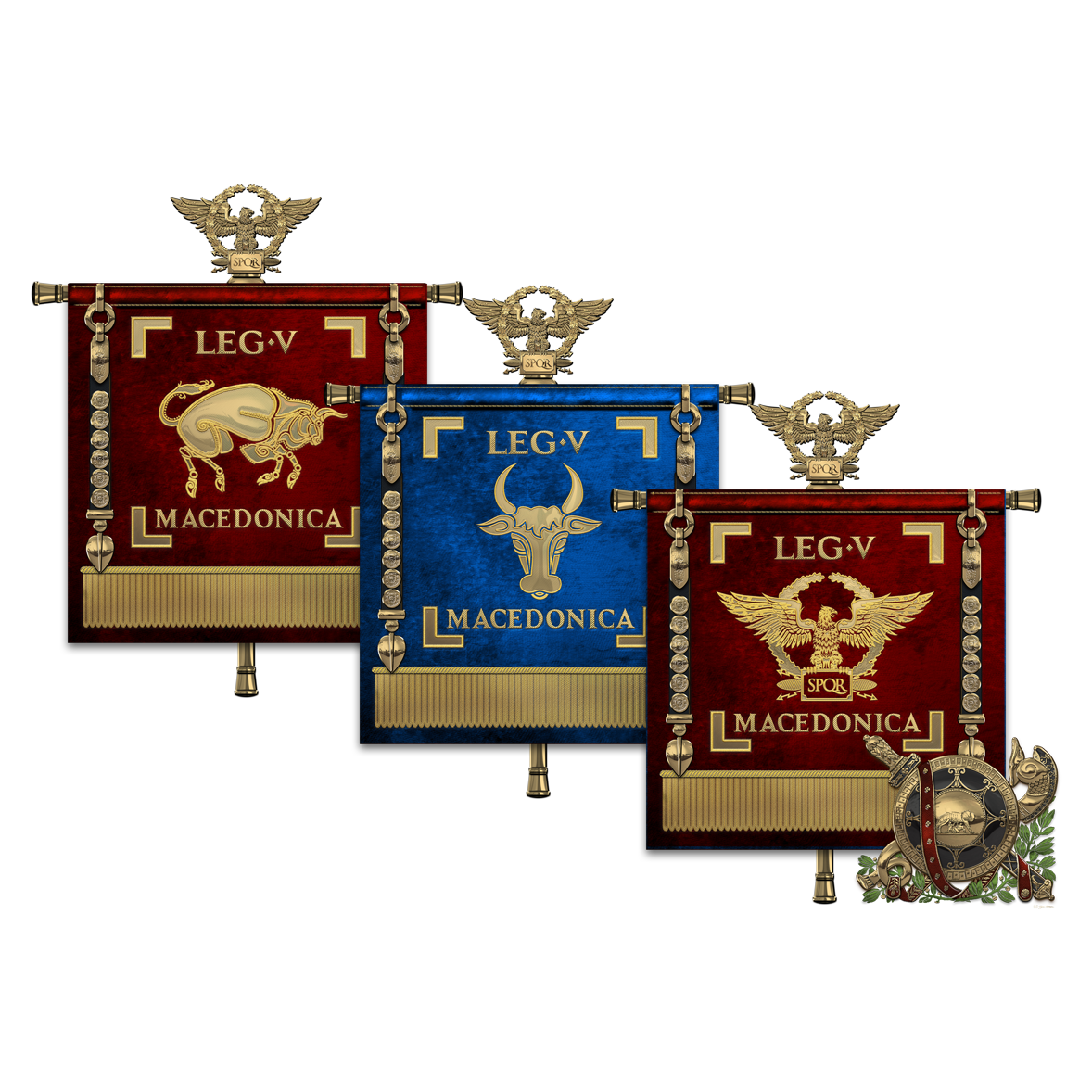 Roman Legion Bull Flag