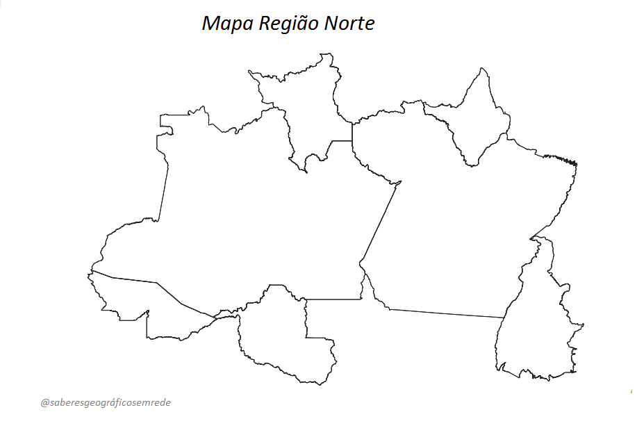 mapa para colorir região norte