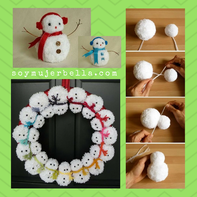 Árbol de Navidad en pompones - DIY