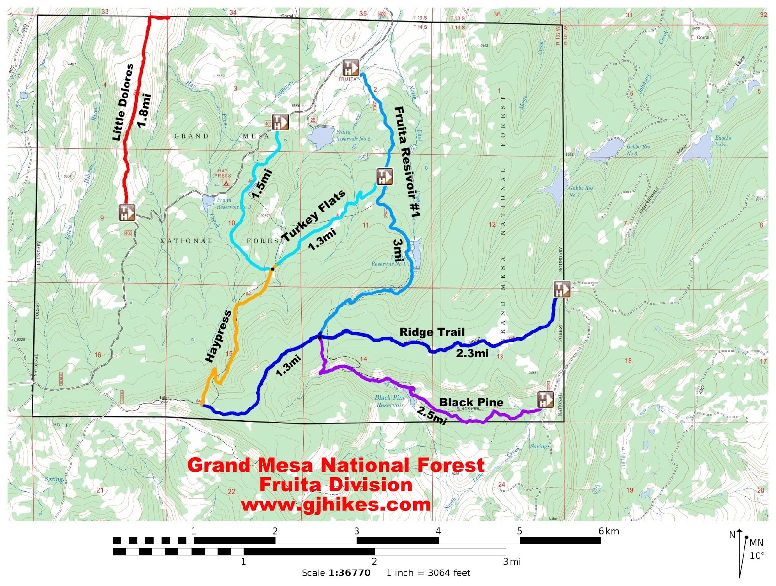 gjhikes.com: Ridge Trail