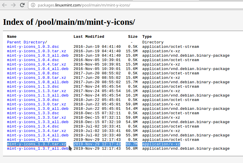 Ubuntu with Linux Mint Icons